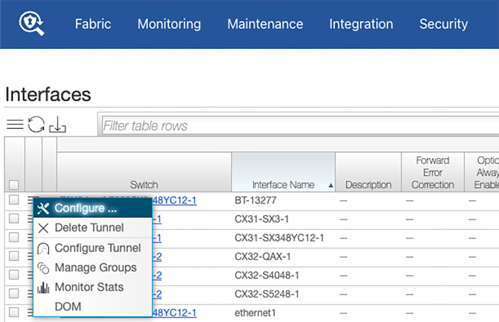 DMF User Guide - Managing DMF Switches and Interfaces - Arista